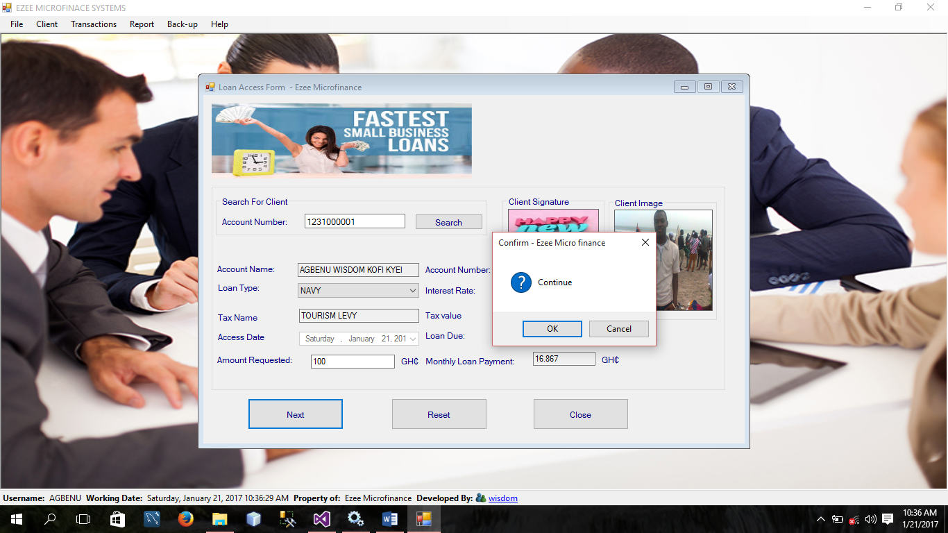 Ezee Microfinance System Using Vbnet And Ms Sql With Source Code 7126